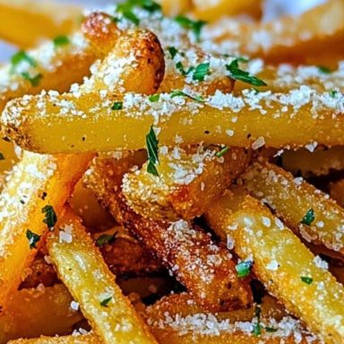 Crispy Baked Parmesan Garlic Fries