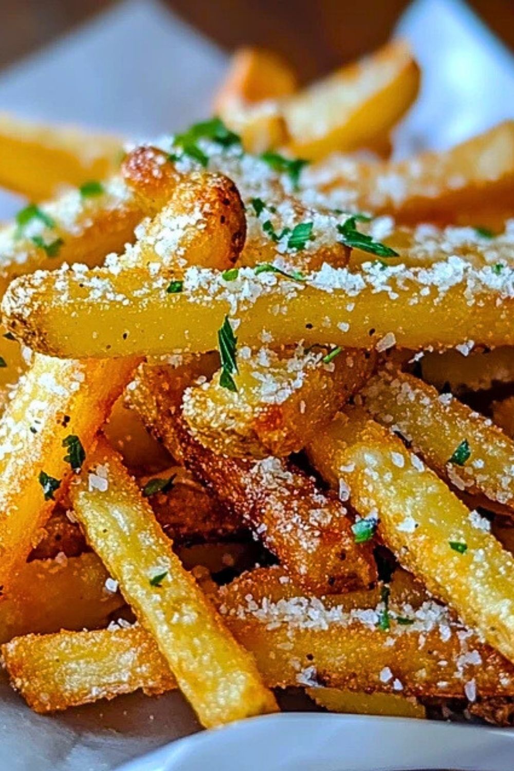 Crispy Baked Parmesan Garlic Fries
