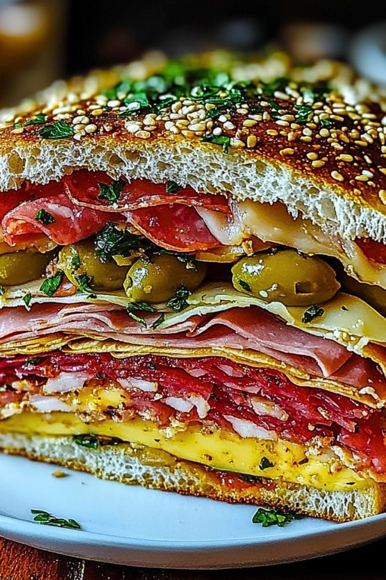 Classic Italian Muffuletta Sandwich
