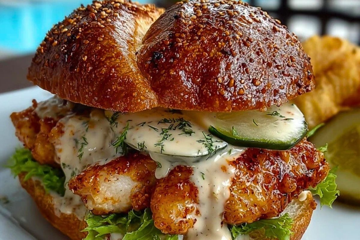 Spicy Chicken Sandwich with Creamy Homemade Sauce