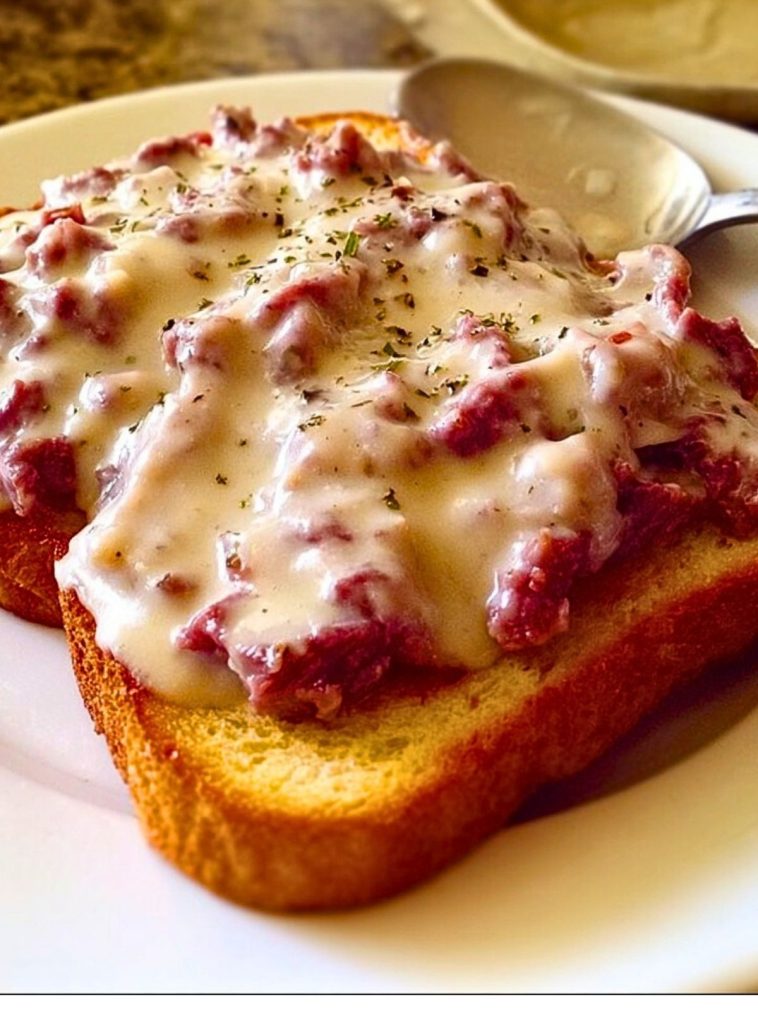 Creamed Chipped Beef on Toast Recipe