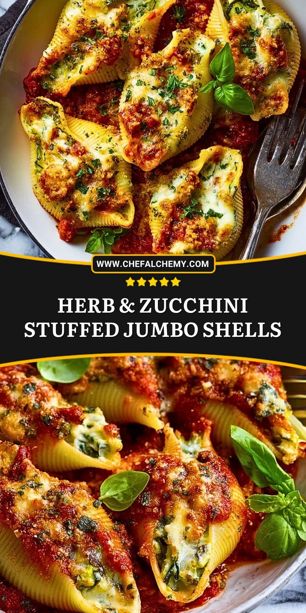 Herb & Zucchini Stuffed Jumbo Shells