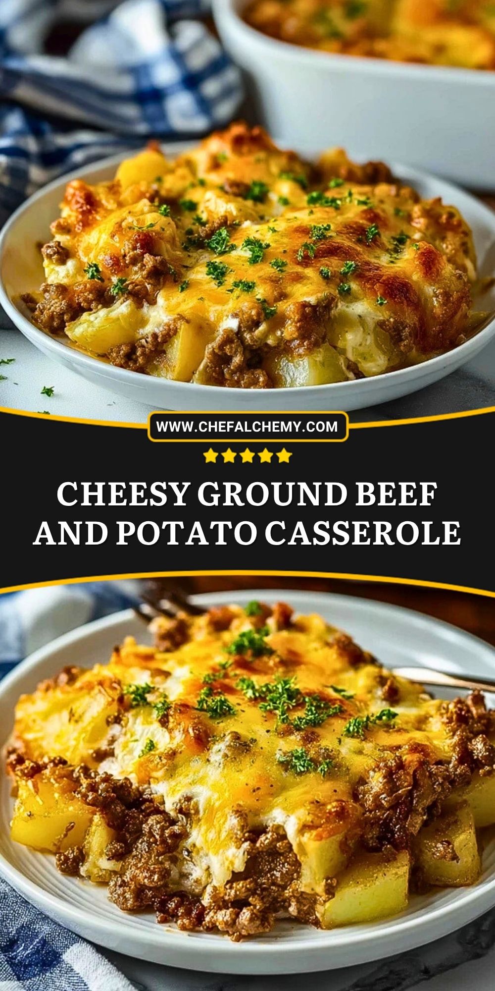 Cheesy Ground Beef and Potato Casserole