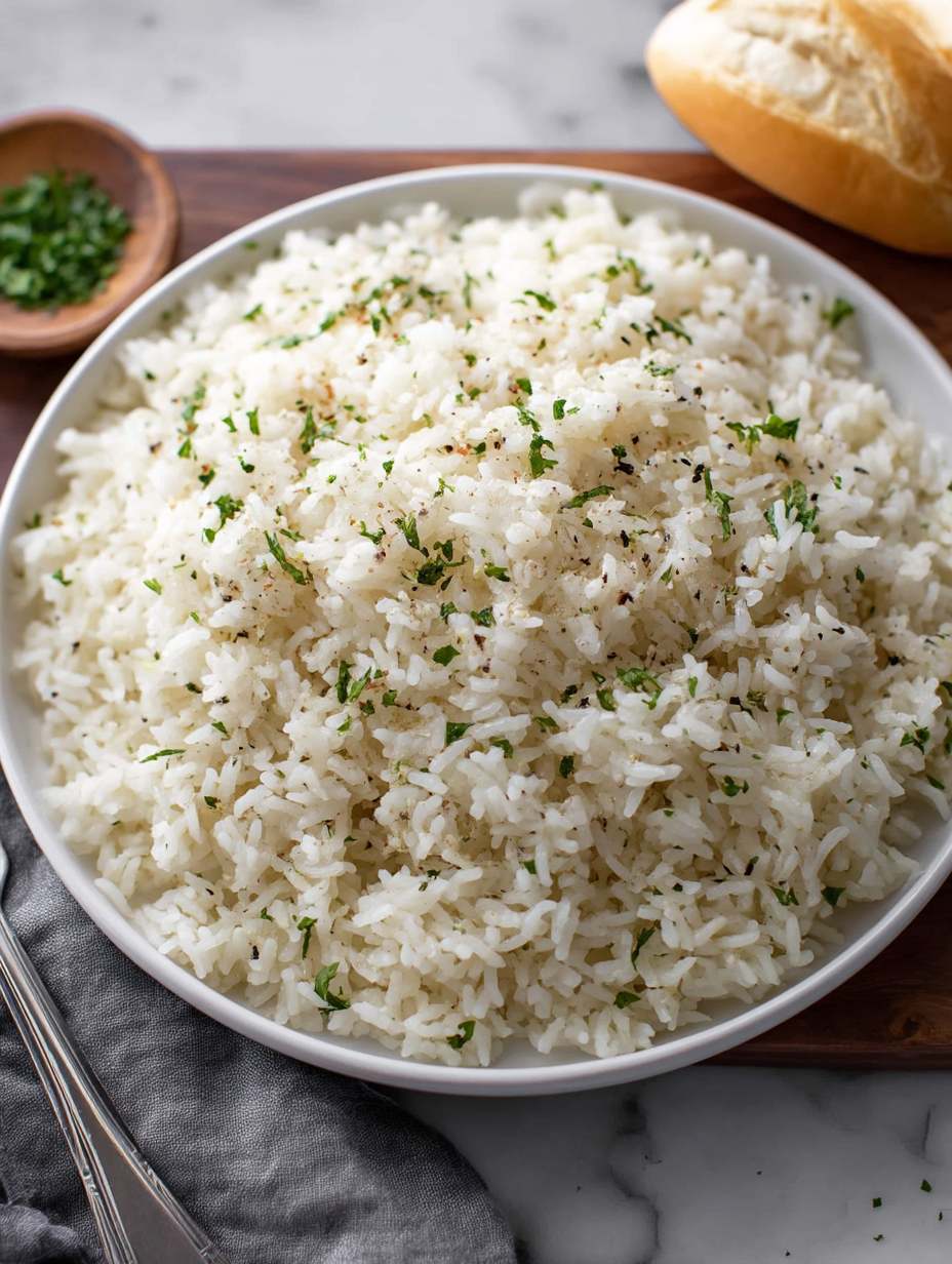 Creamy Parmesan Garlic Butter Rice